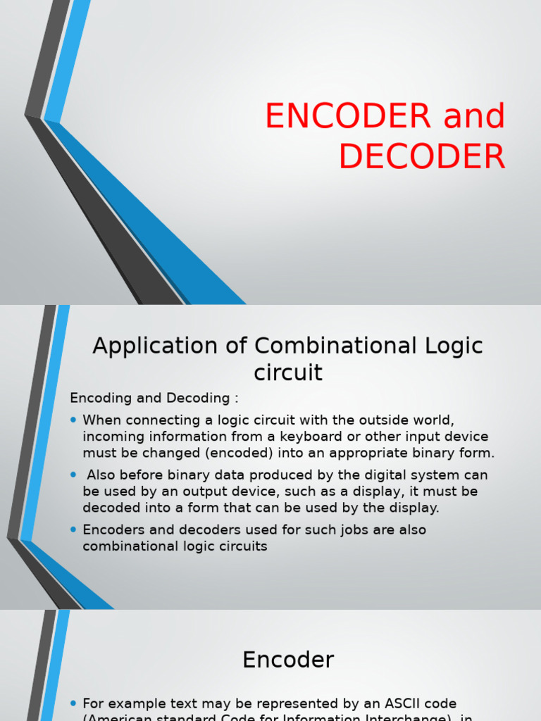 Encoder and Decoder | PDF | Binary Coded Decimal | Code