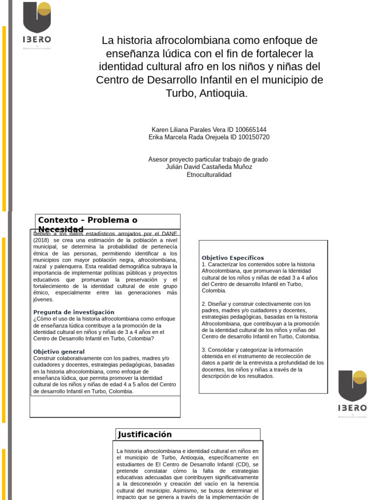 Presentacion de informe final de la historia afrocolombiana como ...