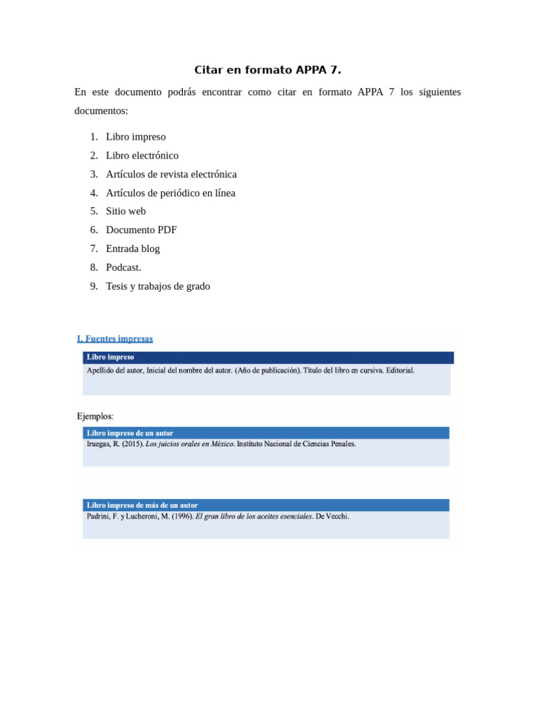Citar en Formato APPA 7 | PDF