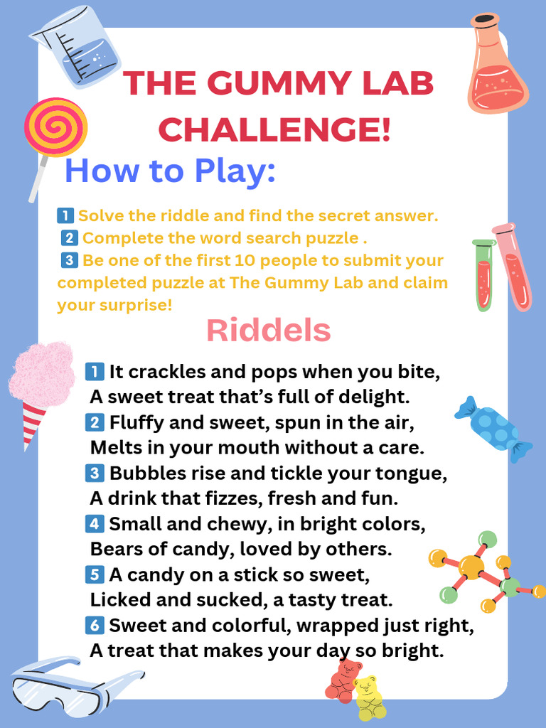 Gummy Lab Challenge: Riddles & Puzzles | PDF
