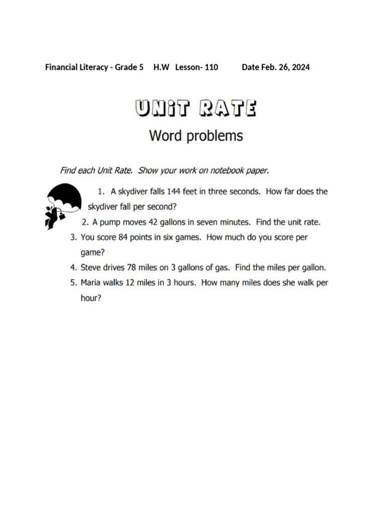 L-4-H.W-Financial Class Work and H.W Lesson-4 | PDF