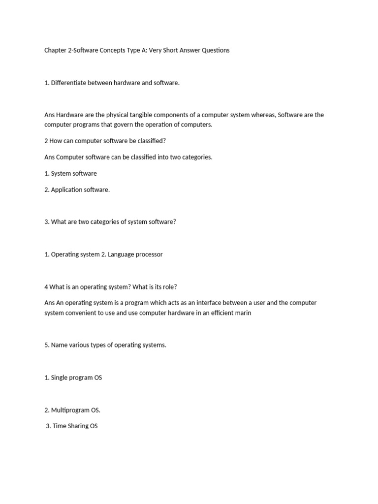 Chapter 2-Software Concept Seba Class 11 | PDF | Computer Virus | Malware