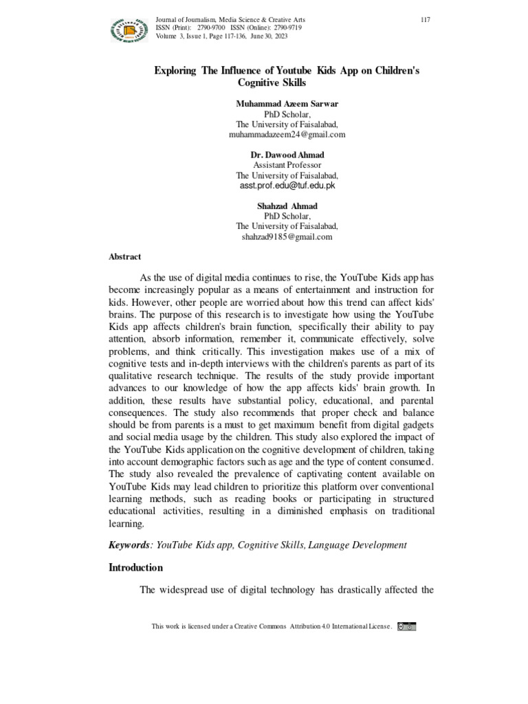 Exploring_The_Influence_of_YouTube_Kids | PDF | Critical Thinking | You ...