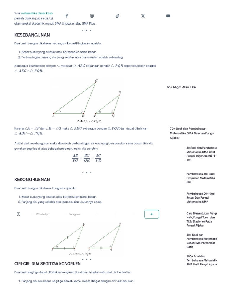Kesebangunan & Kekongruenan | PDF