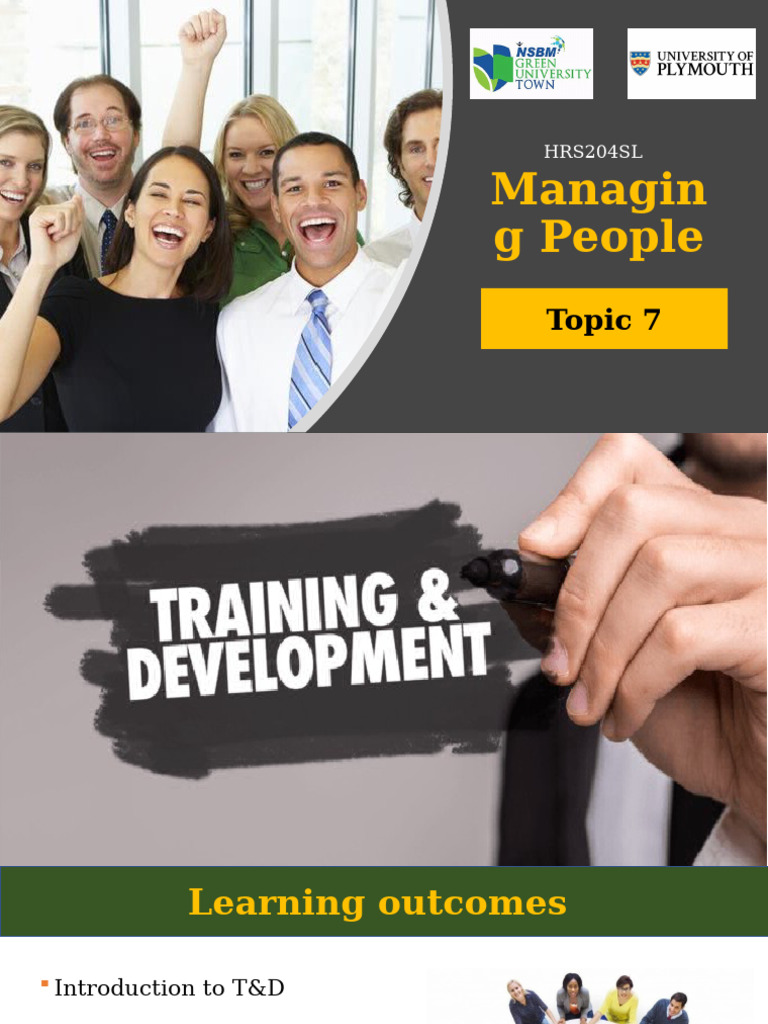 Topic 7 - Training Development | PDF | Learning | Social Psychology