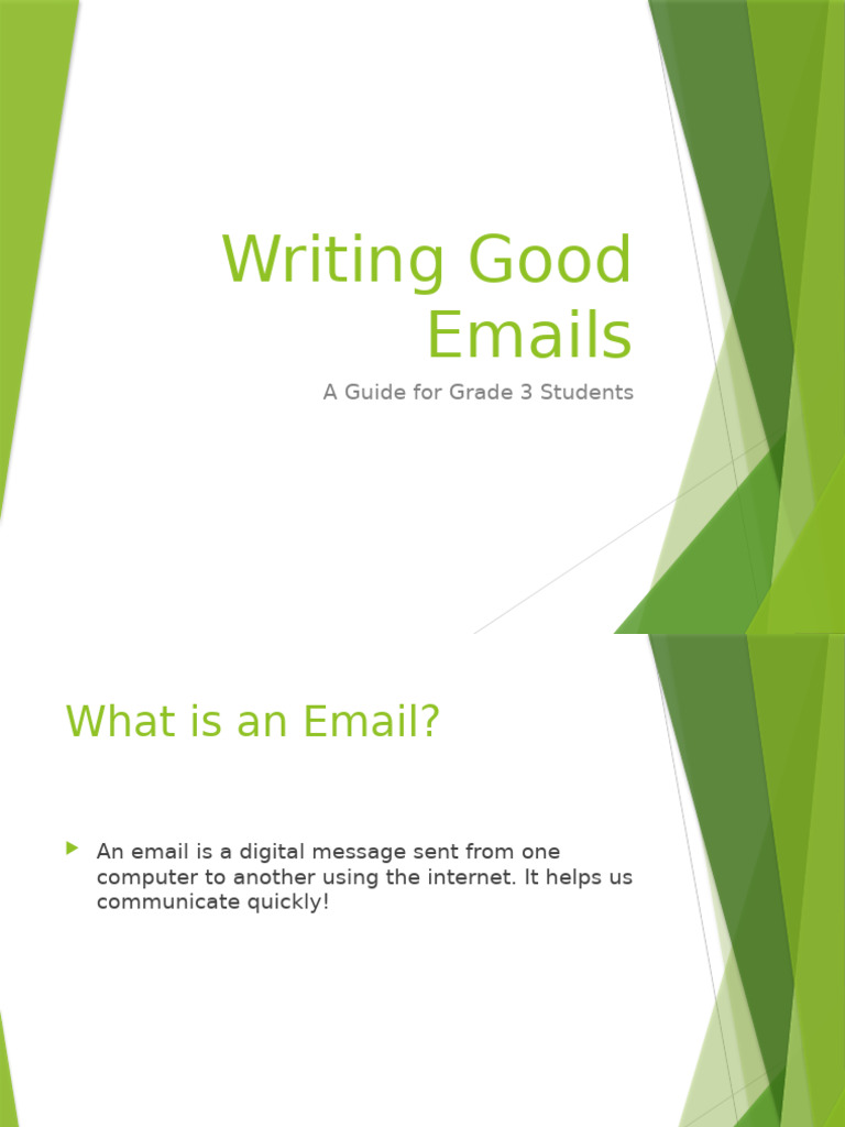 Writing Good Emails Grade3 Pdf