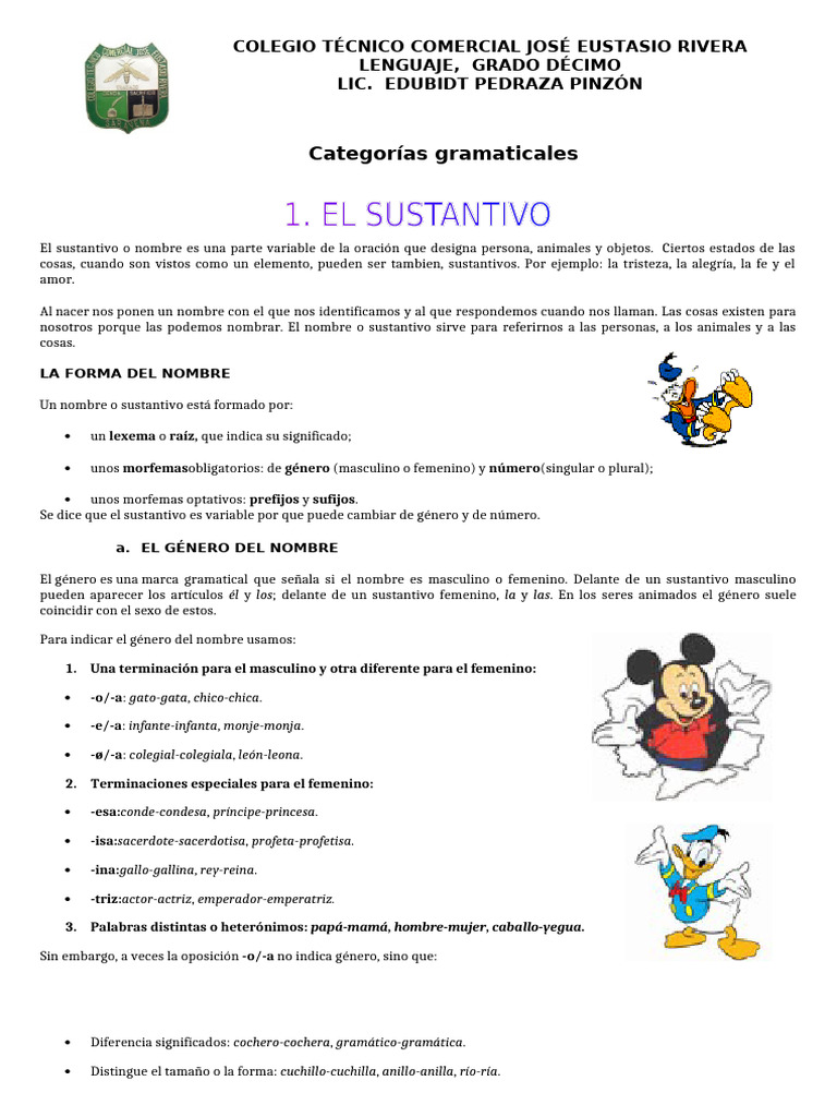 Categorias Gramaticales | PDF | Verbo | Adverbio