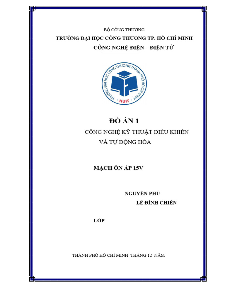 Bao Cao Do An 1 | PDF