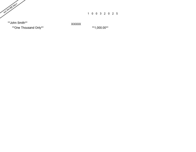 John Smith 1,000.00 One Thousand Only XXXXX | PDF