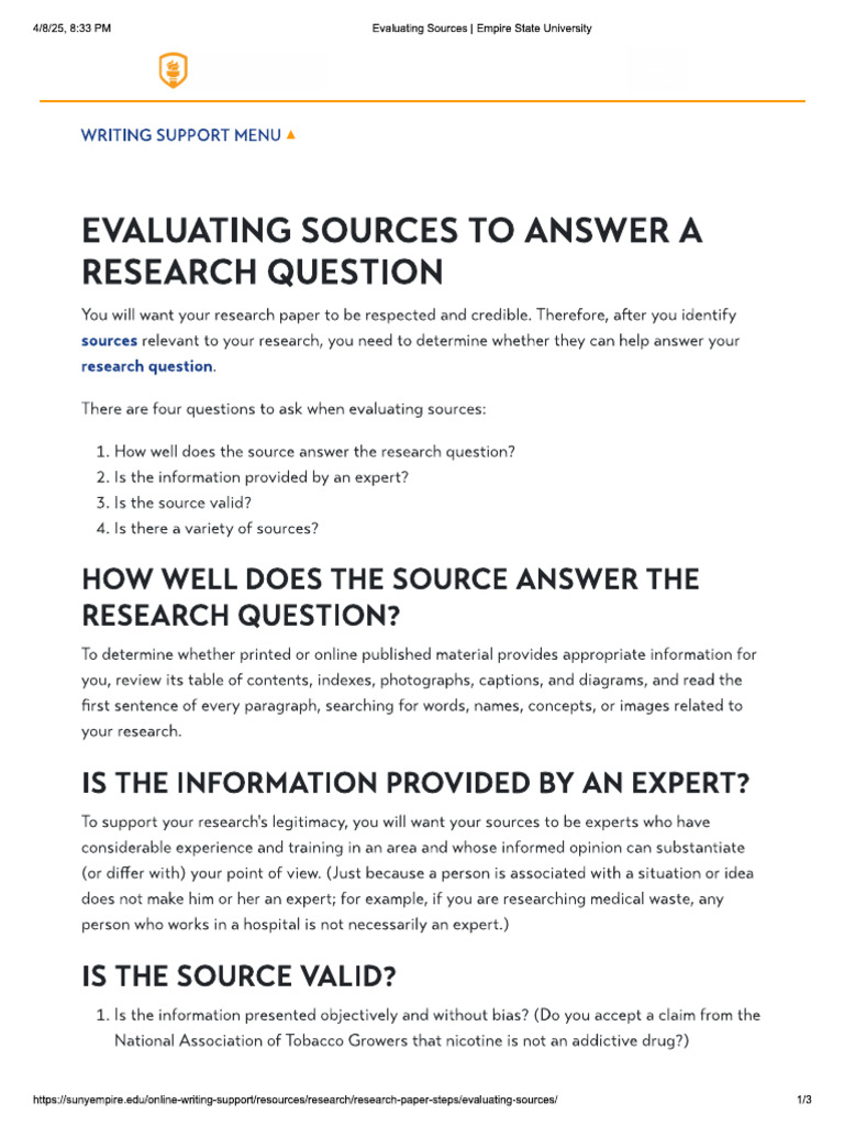 Evaluating Resources | PDF