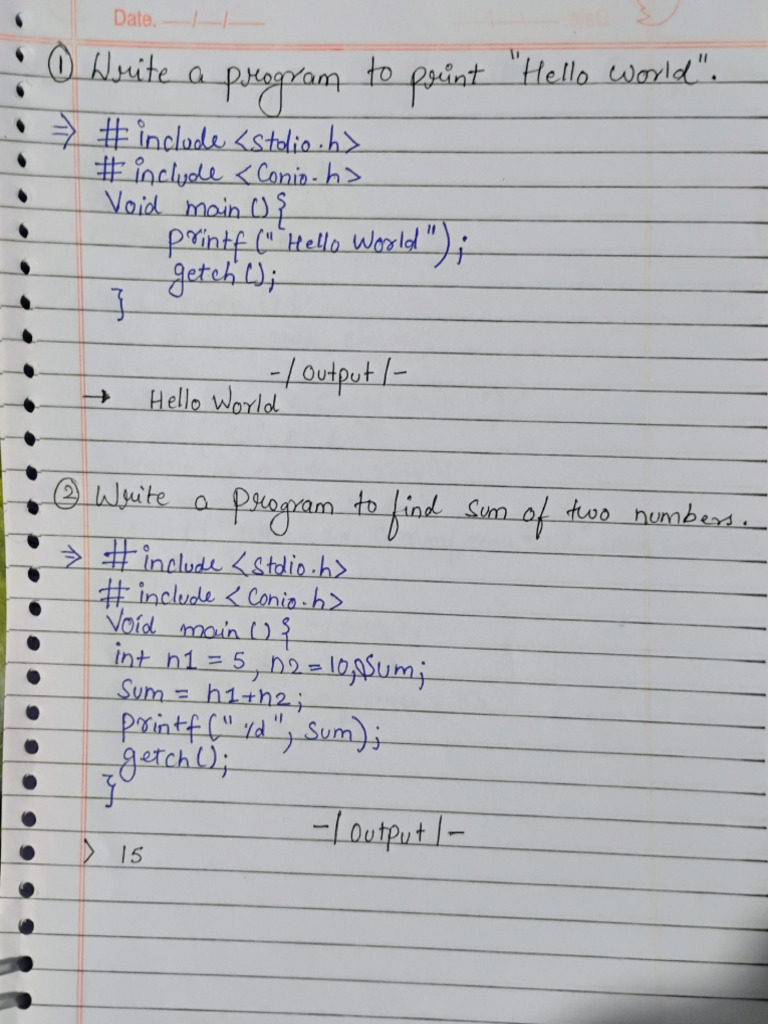 Programming in C File Work | PDF