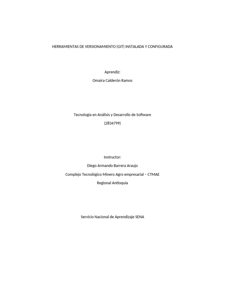 Herramientas de Versionamiento con Git | PDF | Control de versiones ...