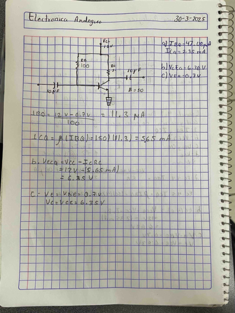 Ejercicio de Transitor Bjt-Erick Alfonso Pineda Aguirre | PDF