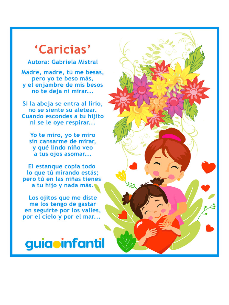 Poema Caricias Gabriela Mistral | PDF
