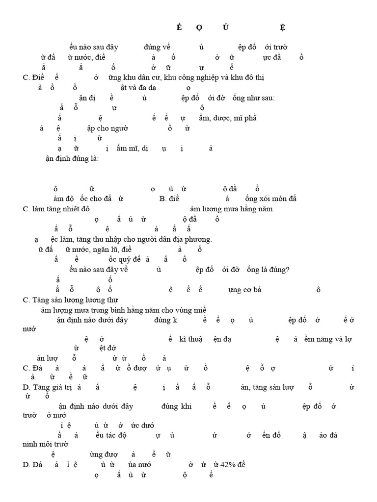 Trắc Nghiệm B1,2,3,4,5,6,7 CN12 | PDF