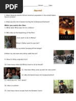 Harriet Movie Discussion Questions | PDF