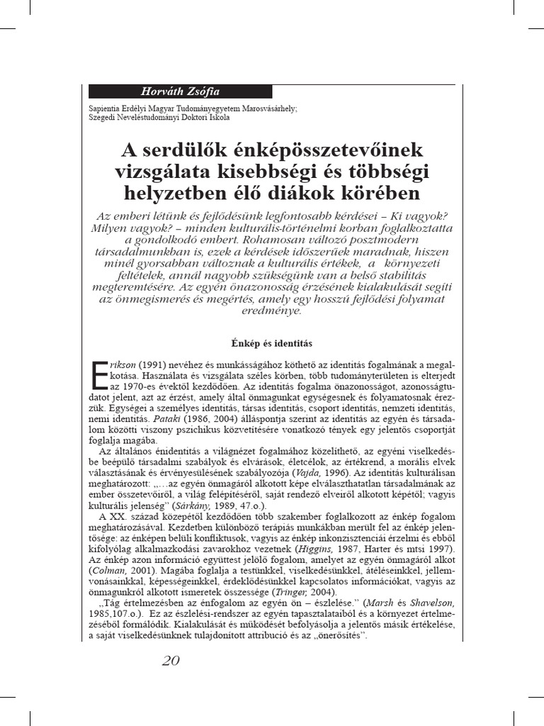 Serdulo Identitás Nemzetiség Cikk | PDF