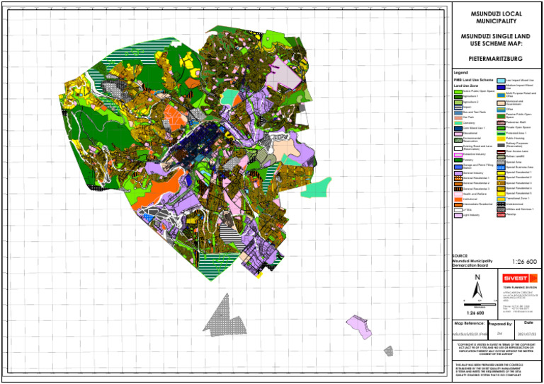 Msunduzi Land Use Scheme Map | PDF | Public Transport | Land Transport