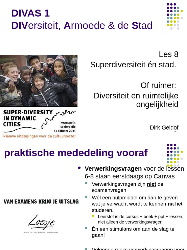 DIVAS Les 8 Diversiteit en Stad | PDF
