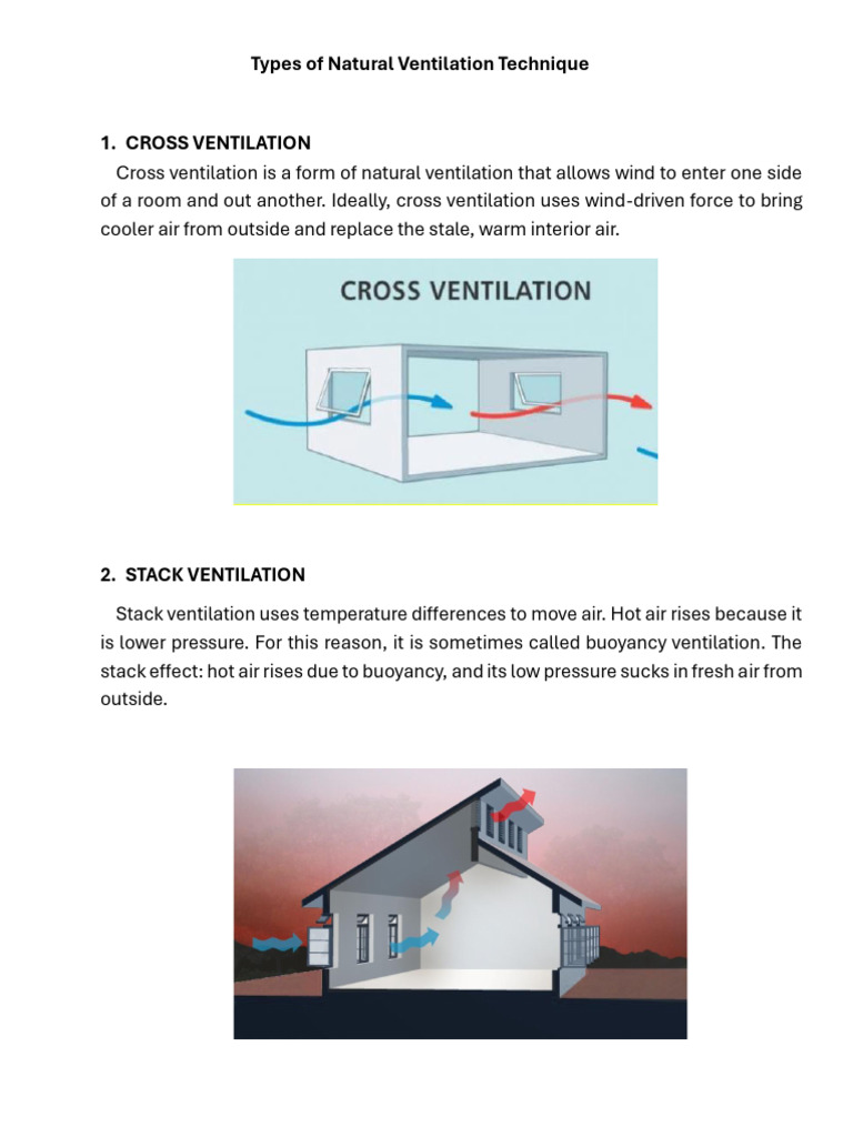Natural Ventilation Technique | PDF
