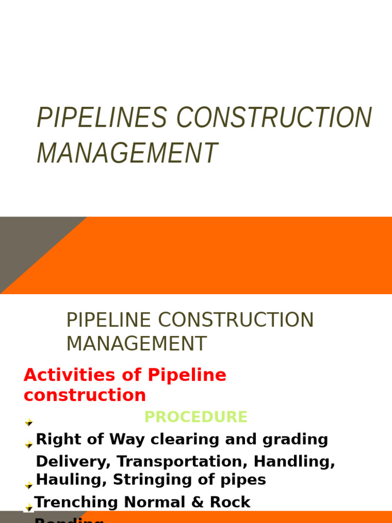 Pipeline Execution Methodology | PDF | Pipe (Fluid Conveyance) | Mechanical Engineering