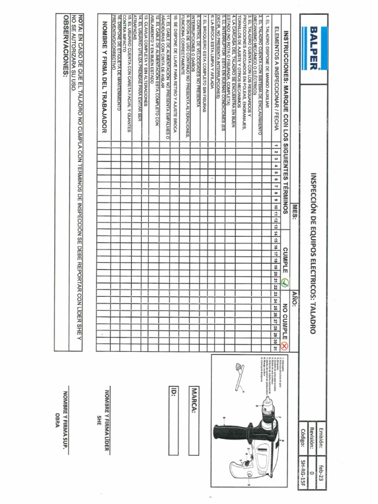 SH-RG-15F Taladro | PDF