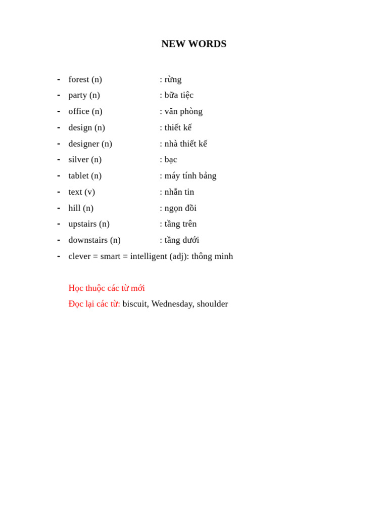 New Words 2-3 | PDF