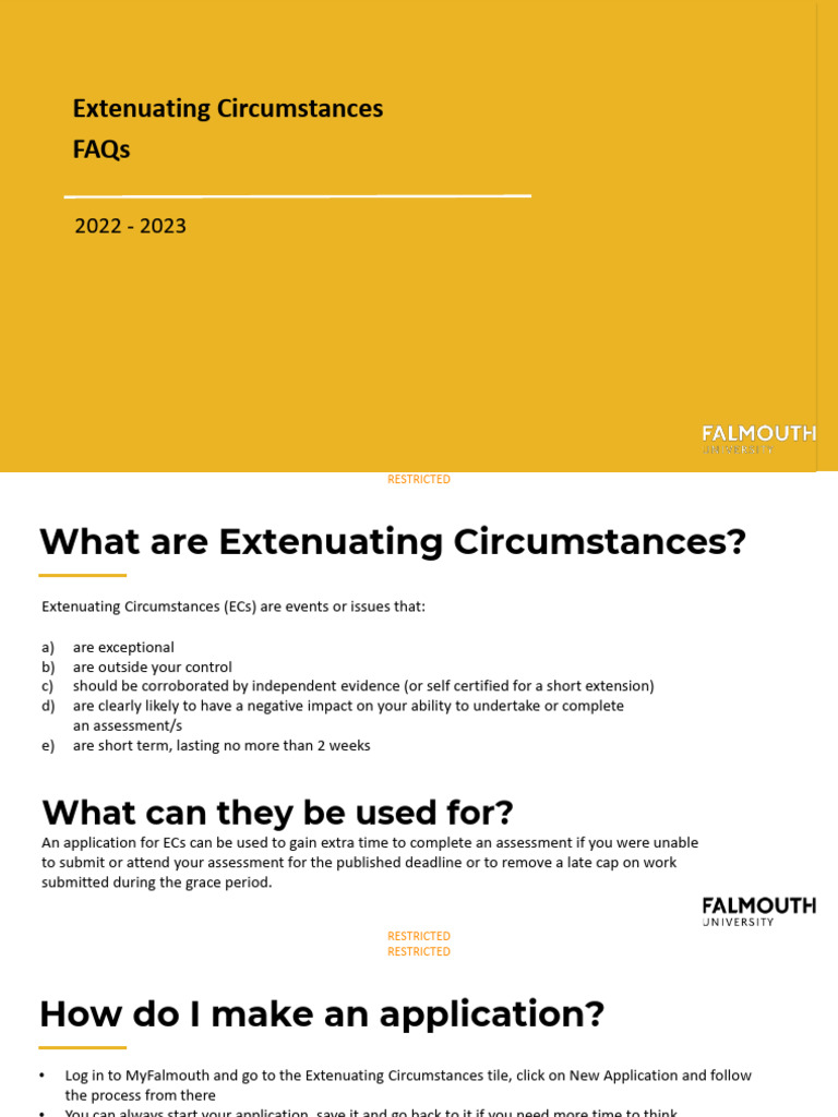 Extenuating Circumstances - FAQs 22-23-1 | PDF