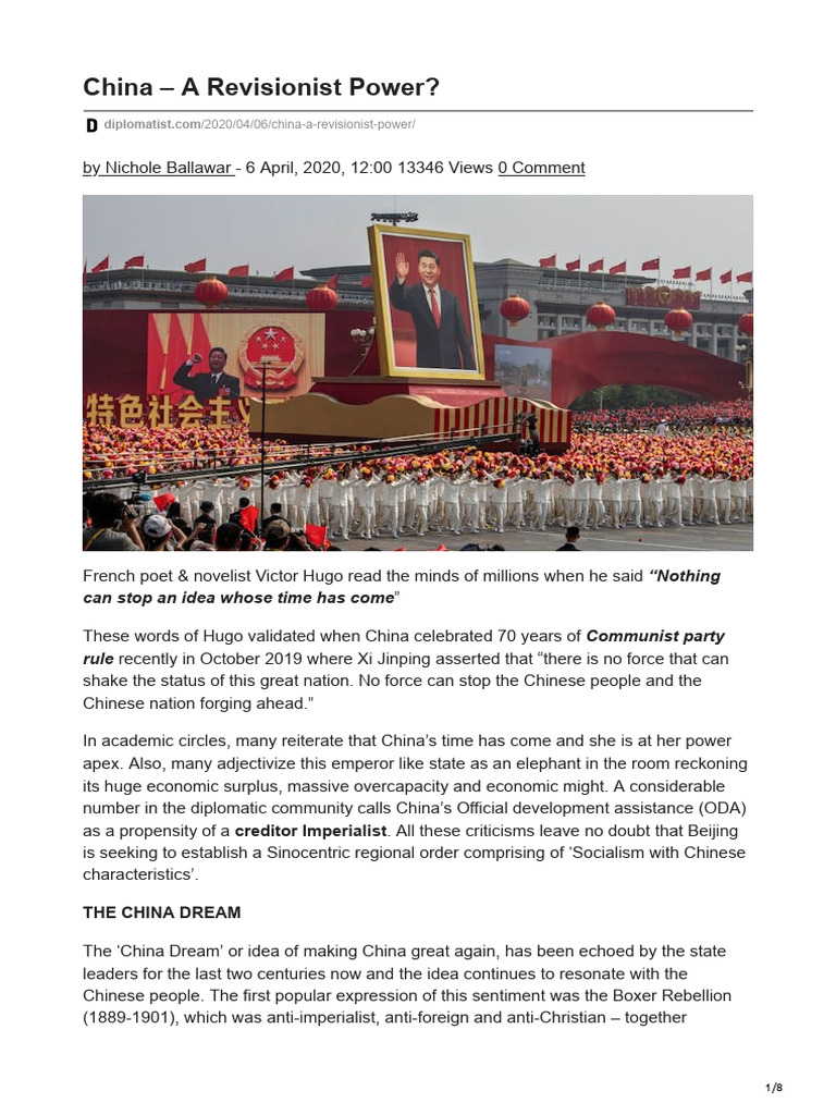 China A Revisionist Power | PDF | China | World Politics