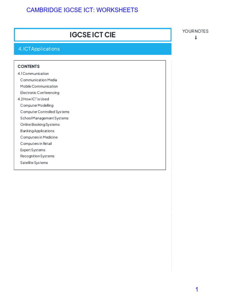 IGCSE ICT Applications Overview | PDF | Debit Card | Cheque