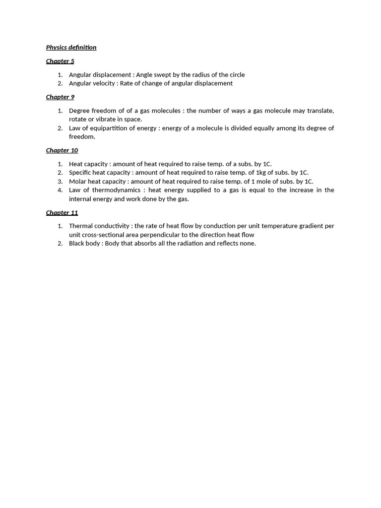 Physics Definition | PDF