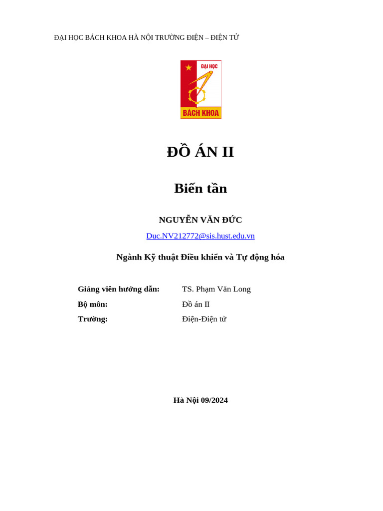 Bao Cao Do An II | PDF