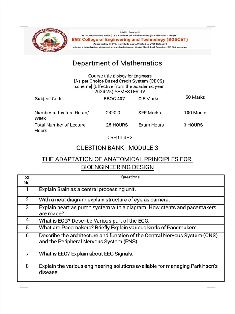 Biology Module 2-QB | PDF