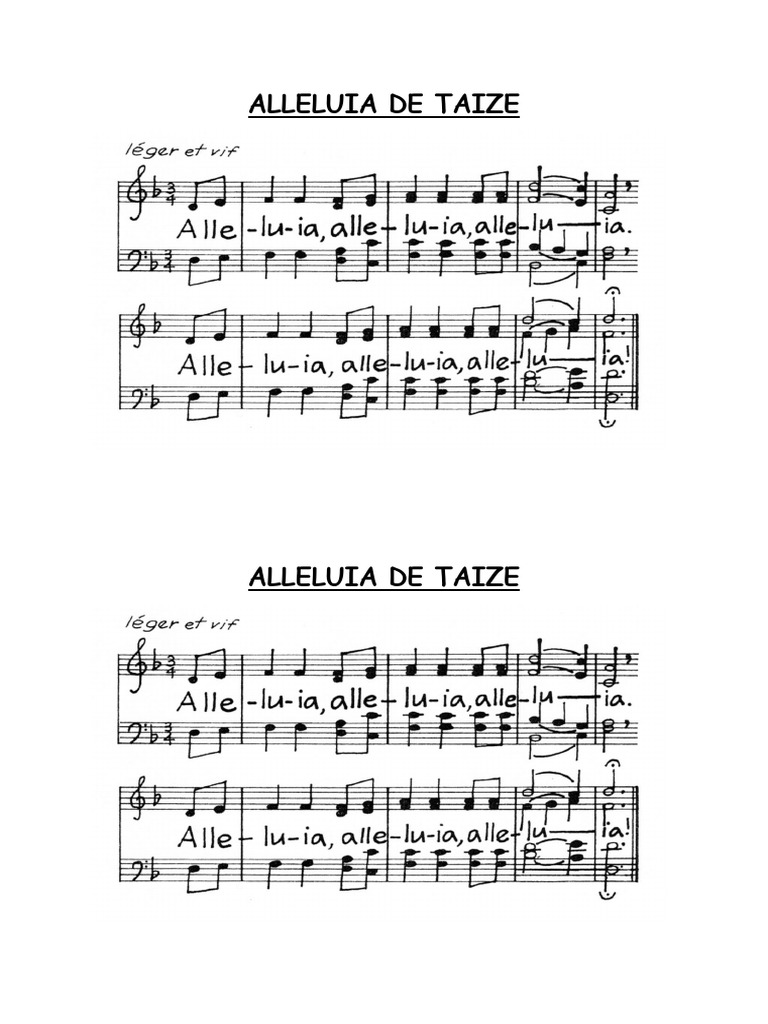 Alleluia de Taize | PDF