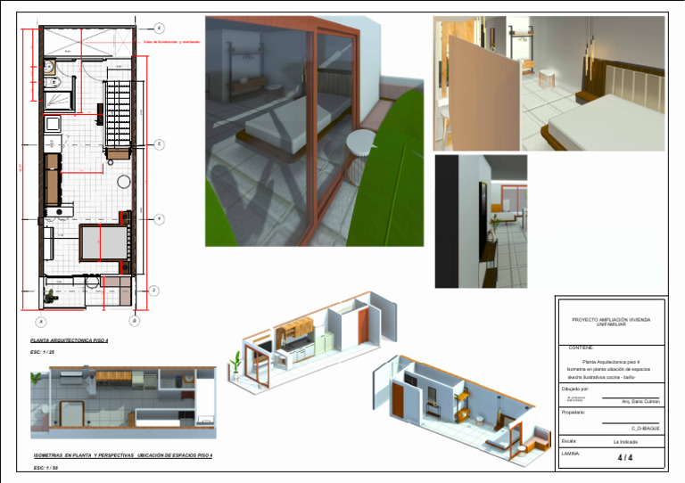 Ampliación Vivienda Unifamiliar Piso 4 | PDF