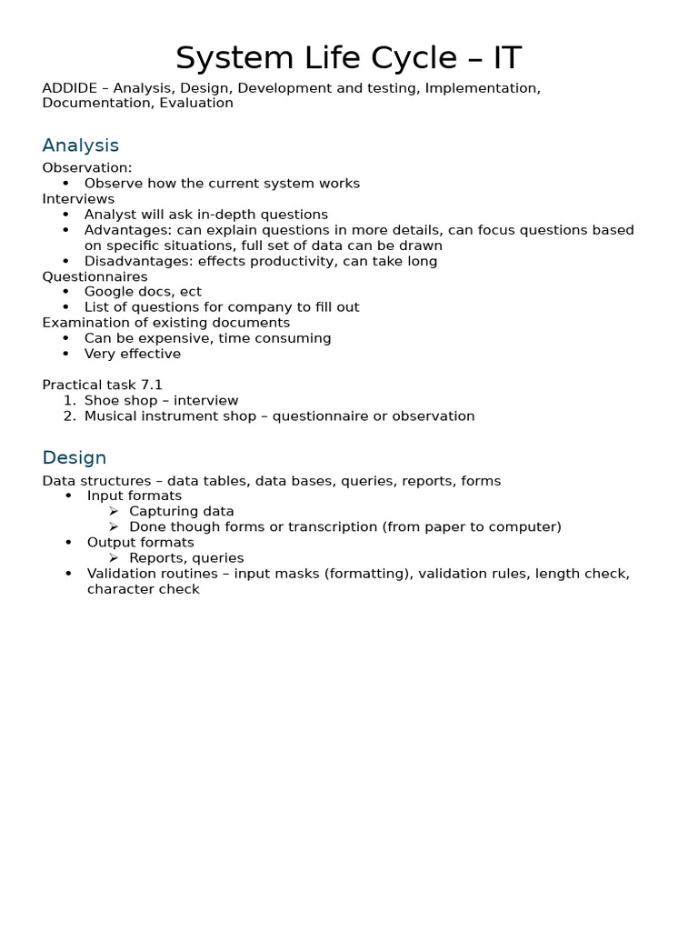 System Life Cycle | PDF