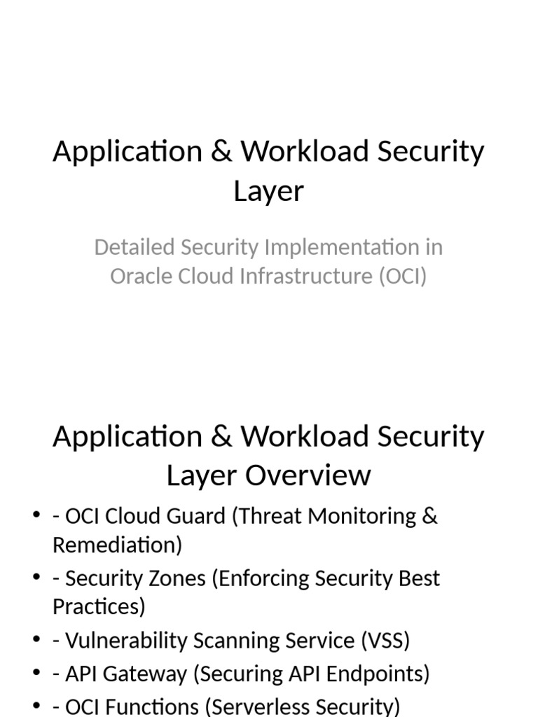 OCI Application Security | PDF