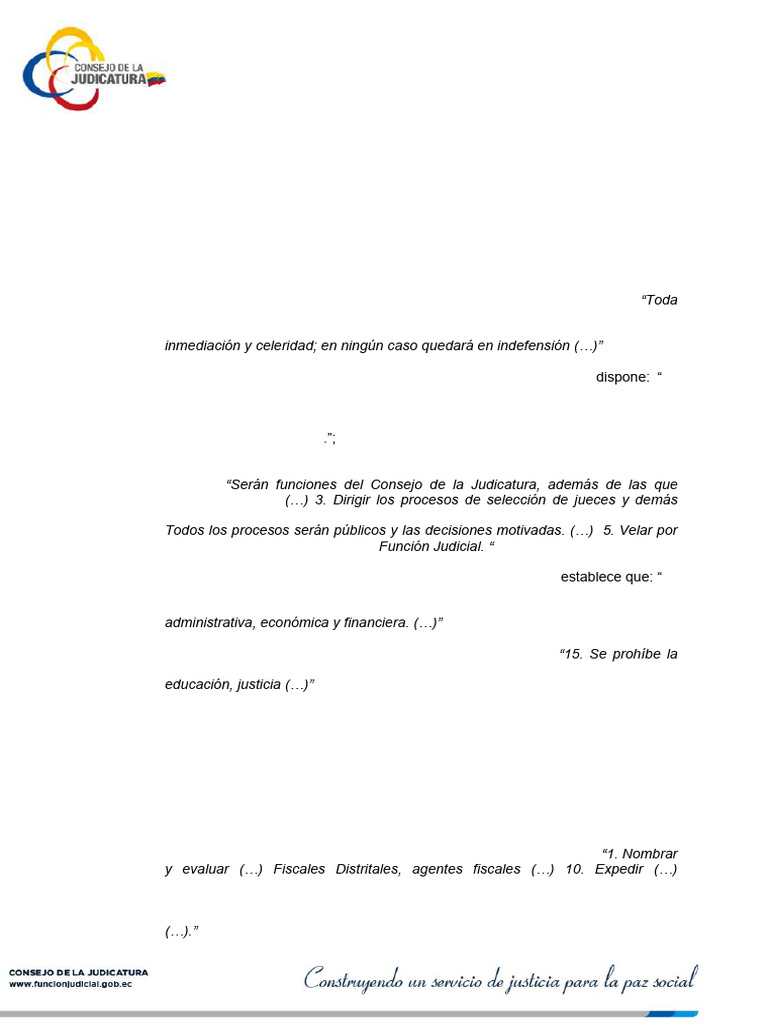 RESOLUCIÓN 070-2021 El Pleno Del Consejo de La Judicatura Considerando | PDF | Judicaturas | Juez