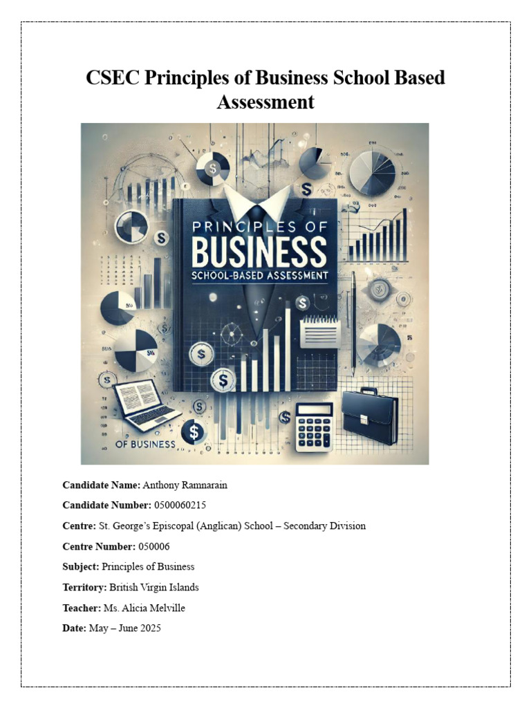 Principles of Business School Based Assessment | PDF | Information And ...