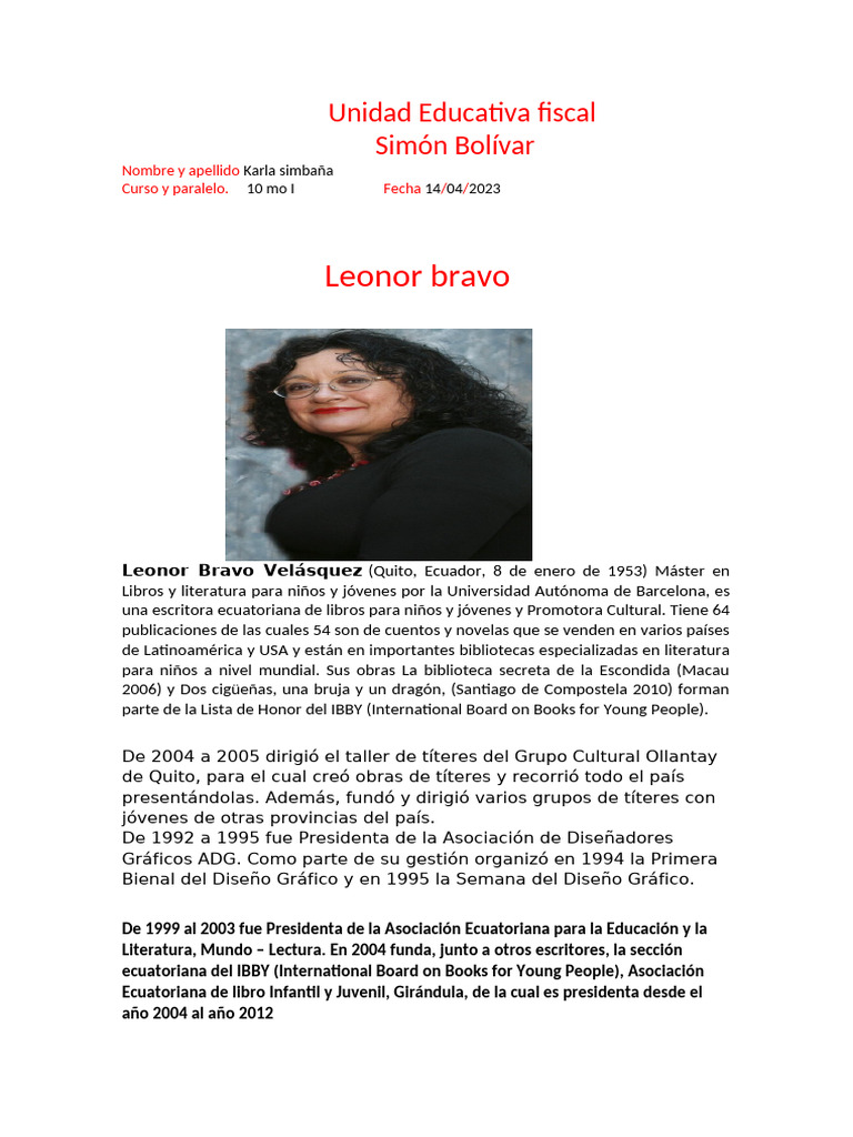 Deber 20estu | PDF | Ecuador