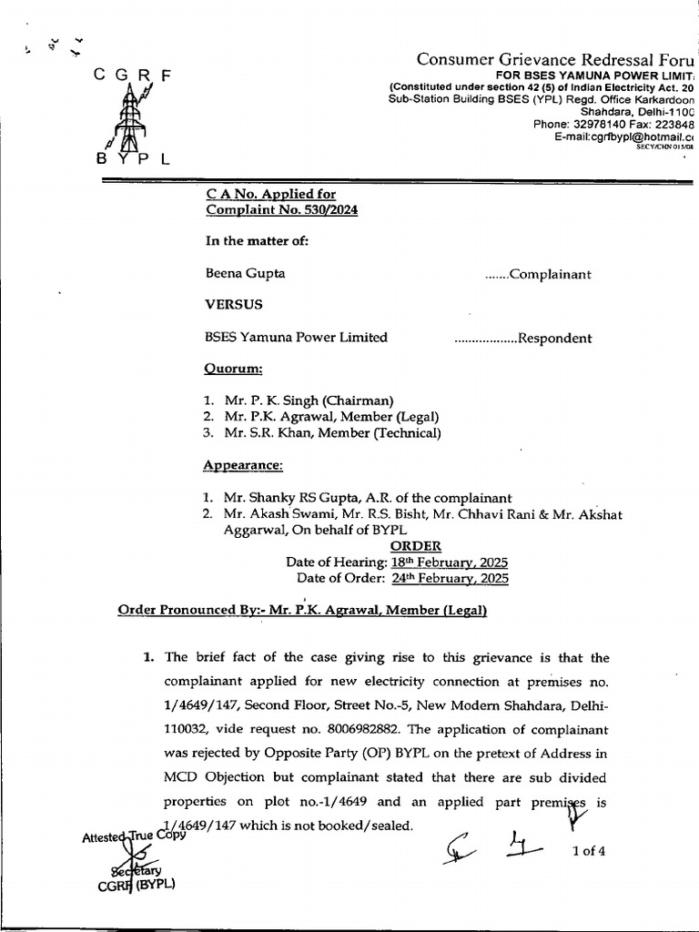 Final Order of Beena Gupta 24.02.2025 MCD Booking | PDF