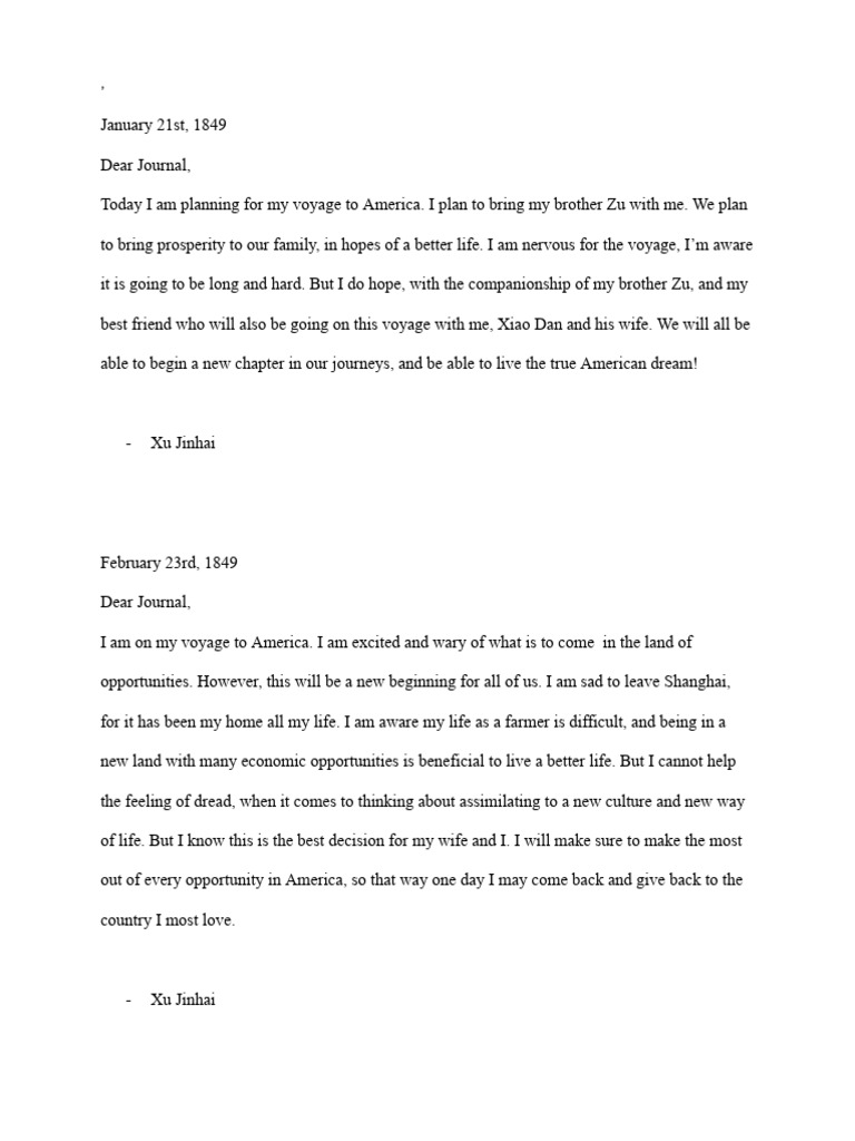 Immigrant letters | PDF