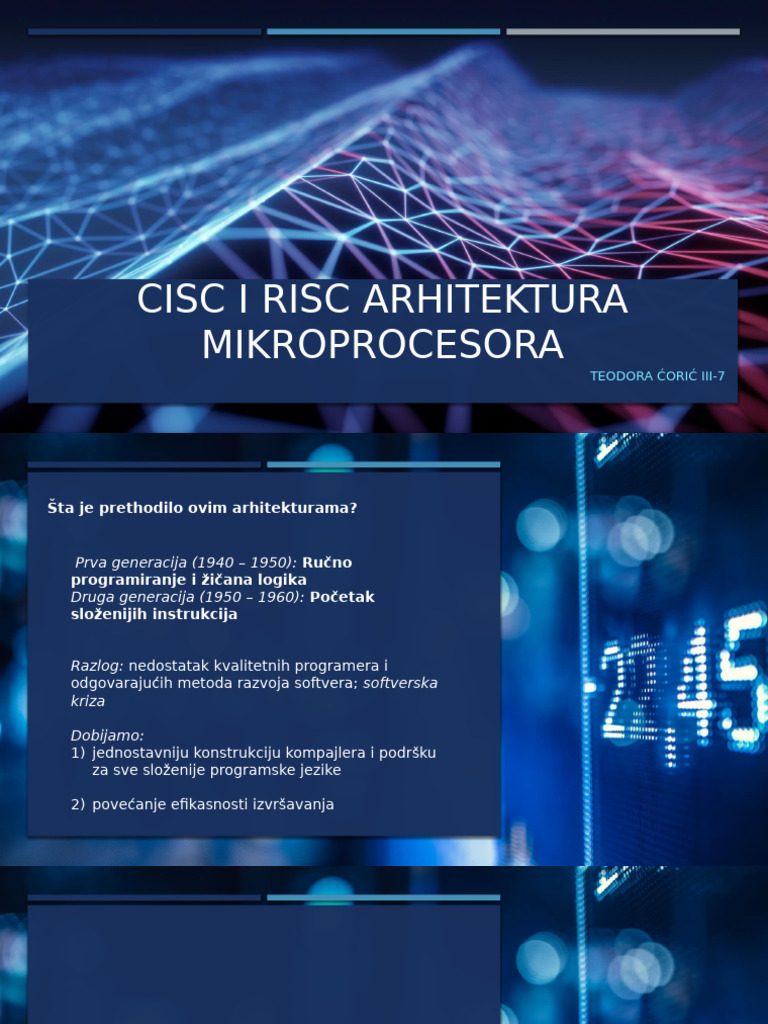 Cisc i Risc Arhitektura Procesora | PDF