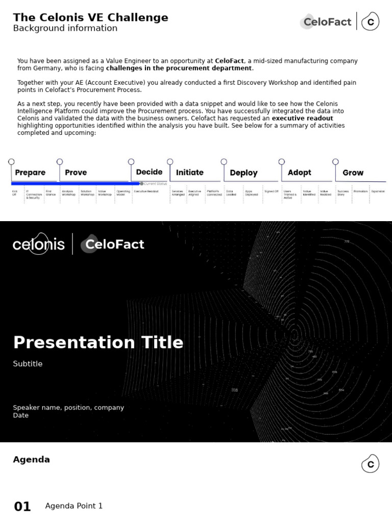 3 Celonis VE Challenge Interview - Slide Template | PDF | Computing | Information Technology