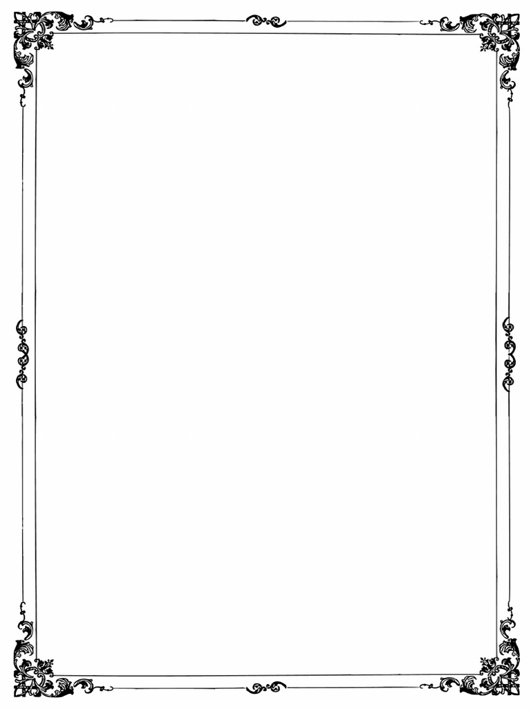 Beige Pink Floral Watercolor Page Border PDF | PDF