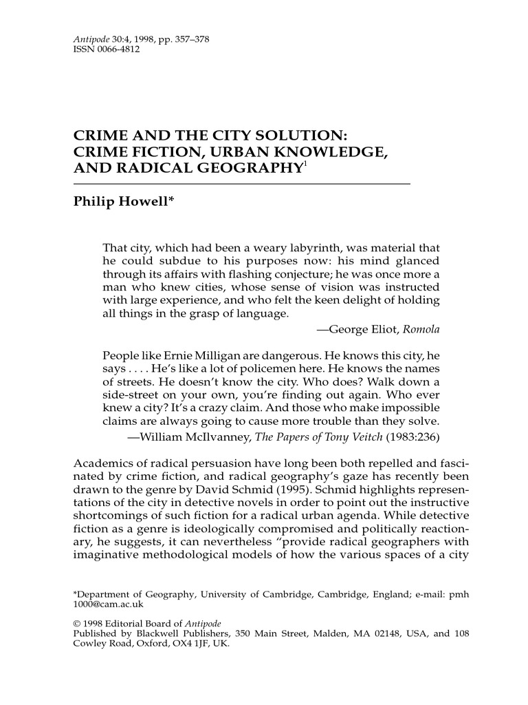 Crime and City Solutions | PDF | Epistemology | Knowledge