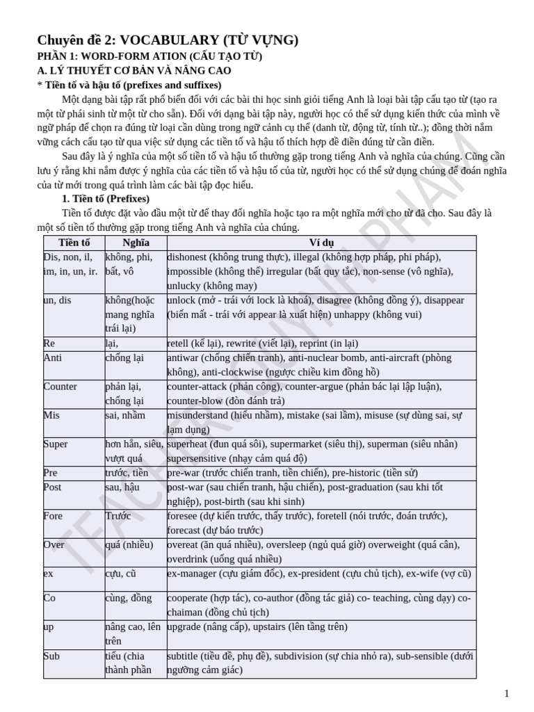 Stage 1_Cam Nang On Luyen HSG Tieng Anh 9 | PDF