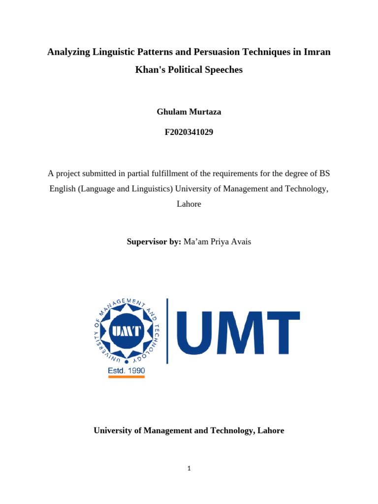 Ghulam Murtaza Final Draft Thesis | PDF | Framing (Social Sciences) | Rhetoric
