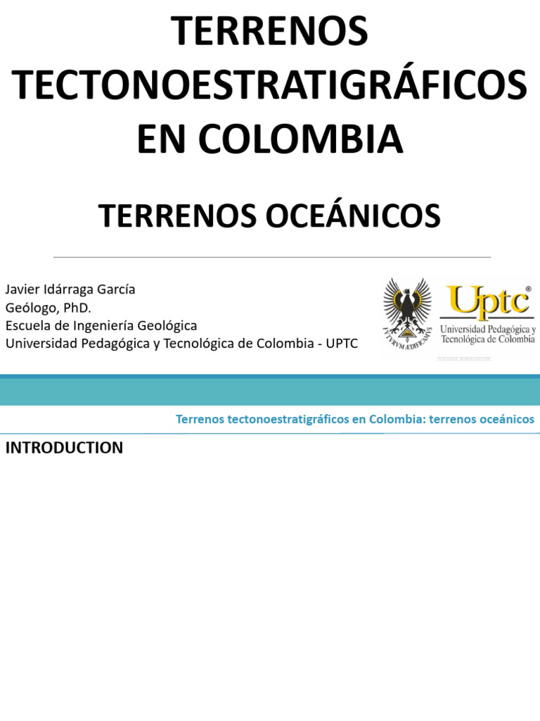 Oceanic Tectono-Stratigraphic Terranes in Colombia | PDF | Plate ...