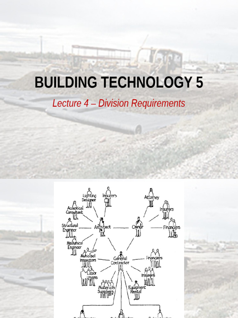 Building Technology 5 Week 3 Lecture 4 Division Requirements Rev2021 ...